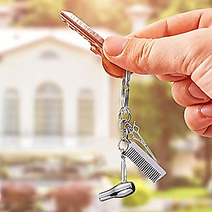 Sandistore125 Powe Small Screwdriver Set Keychain Hair Dryer Other 11 in 1 Screwdriver Replacement Bits (Silver, One Size)