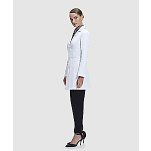 Dr. James Lab Coat for Women, Tailored Fit, Feminine Design, White, 33 Inch Length (6)