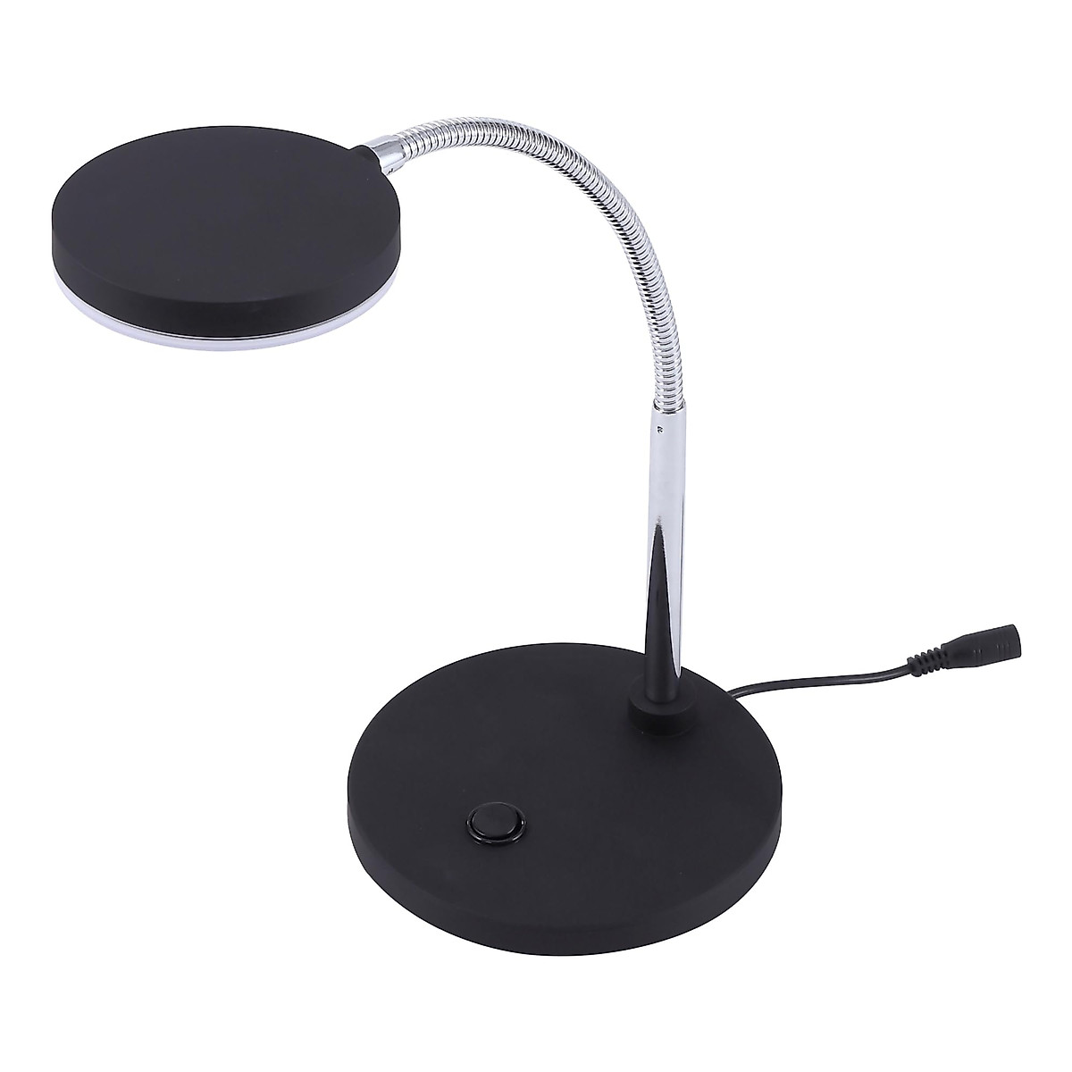 Bostitch Office LED Metal Gooseneck Desk Lamp, Flicker Free, Adjustable Head (VLED1800BK), Black