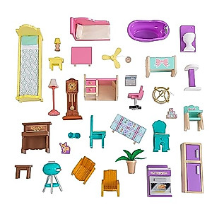 KidKraft Country Estate Wooden Dollhouse for 12" Dolls with 31Piece Accessories