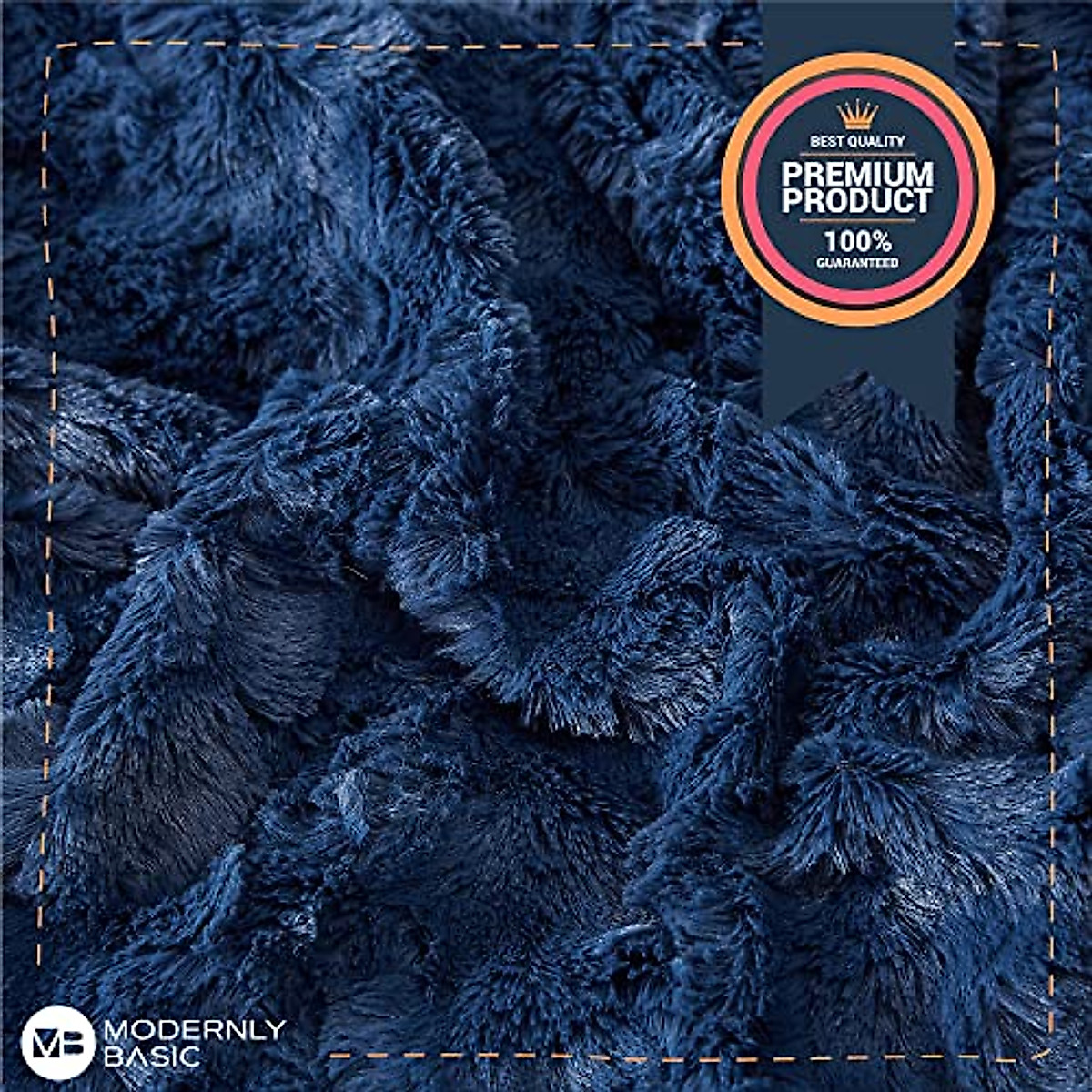 Faux Fur Throw Blanket for Bed, Sofa and Couch - Luxury Double Sided Soft Blanket - Fuzzy Blankets & Throws Warm Blanket - Cozy Blanket – 50 x 65 Inches