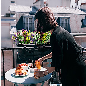 Felixhom Artificial Lavender Flowers 20 Bundles Outdoor Fake Flowers for Home Decoration UV Resistant No Fade Faux Plastic Plants Garden Porch Outdoor Décor