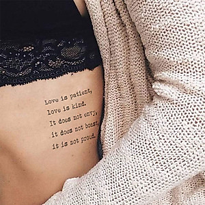 Everjoy 60+ Designs Inspirational Christian Quotes Bible Verses Scriptures Temporary Tattoos