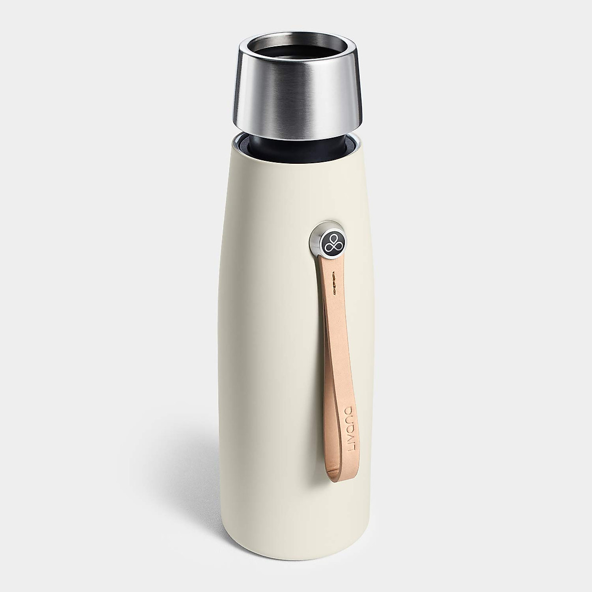 Livana 16 oz. SilkSip™ Insulated Water Bottle - Like Drinking from a Glass Water Bottle - The HydraGlow (Stone)