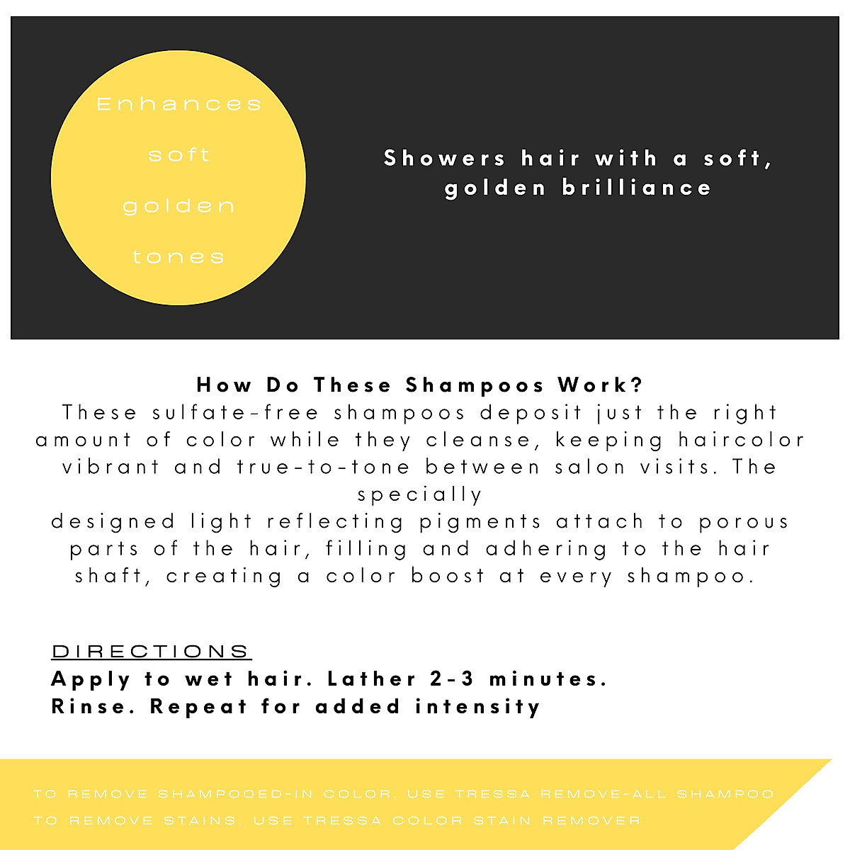 Watercolors Semi Permanent Color Depositing Shampoo. Sulfate & Paraben Free to Maintain & Enhance Hair Color 8 fl oz - GOLDEN MIST