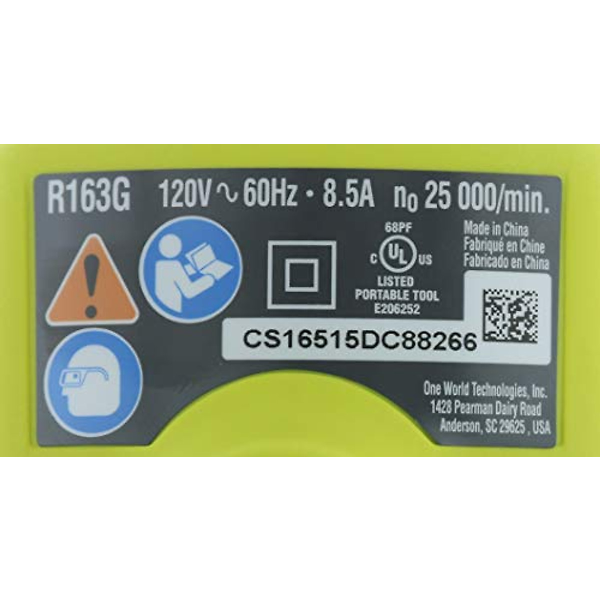 Ryobi R1631K 1-1/2 Peak HP 8.5 Amp LED Lit Corded Router Including 3 Piece Bit Set (w/ Tool Bag)