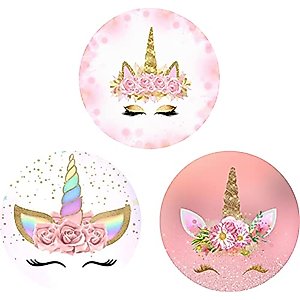 Cell Phone Stand Finger Holder - Pink Rose Flower Gold Unicorn (3 Pack)
