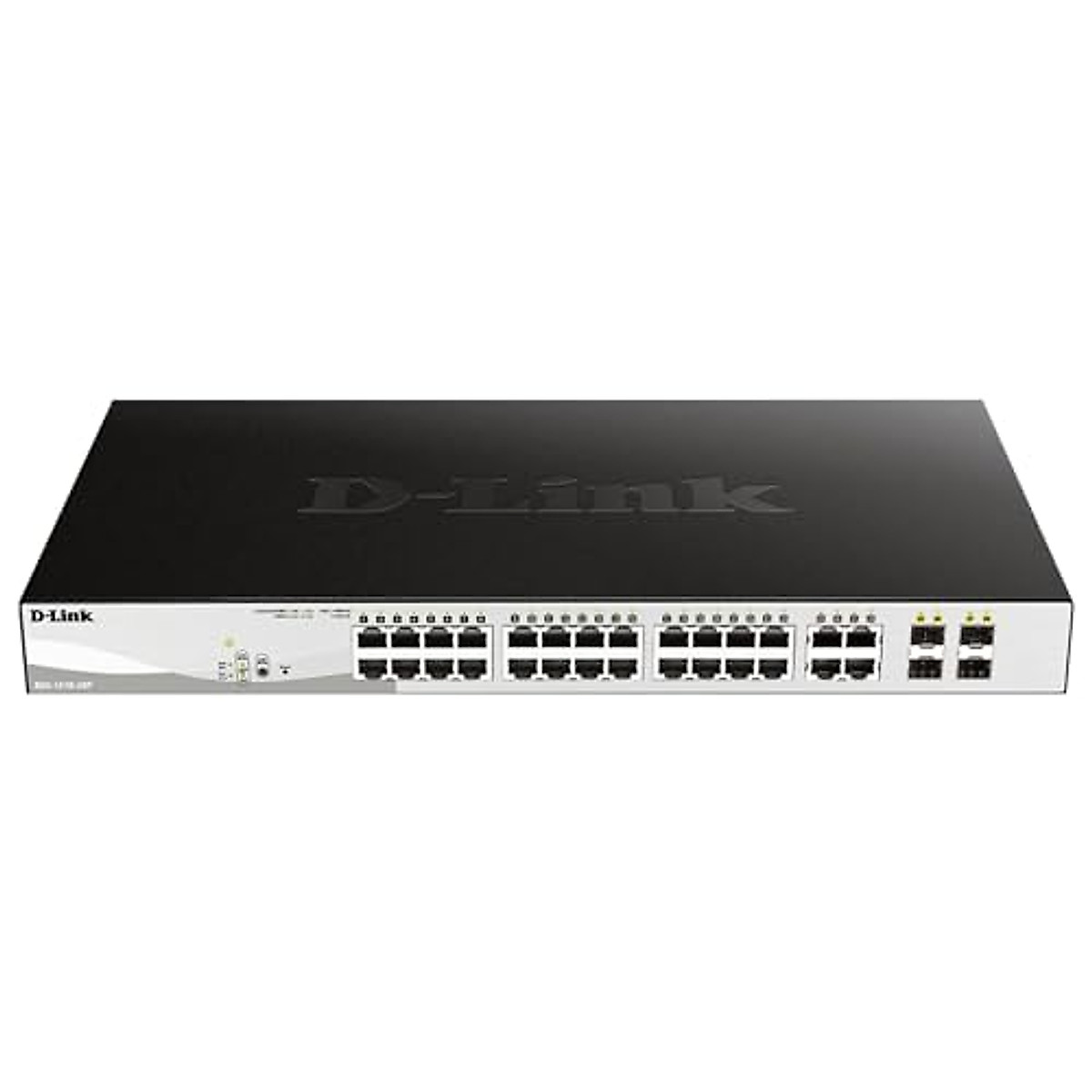 D-Link 28-Port Gigabit Smart Managed PoE+ Switch |24 PoE+ Ports (193W) + 4 SFP Combo Ports |L2+ | VLANs | Web Managed | Surveillance Mode | Rackmount | NDAA Compliant |Lifetime Warranty (DGS-1210-28P)