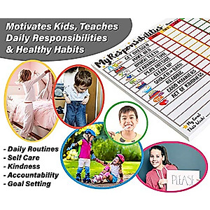 Tiny Expressions Weekly Responsibility Chart Notepad for Kids (My Responsibilities)