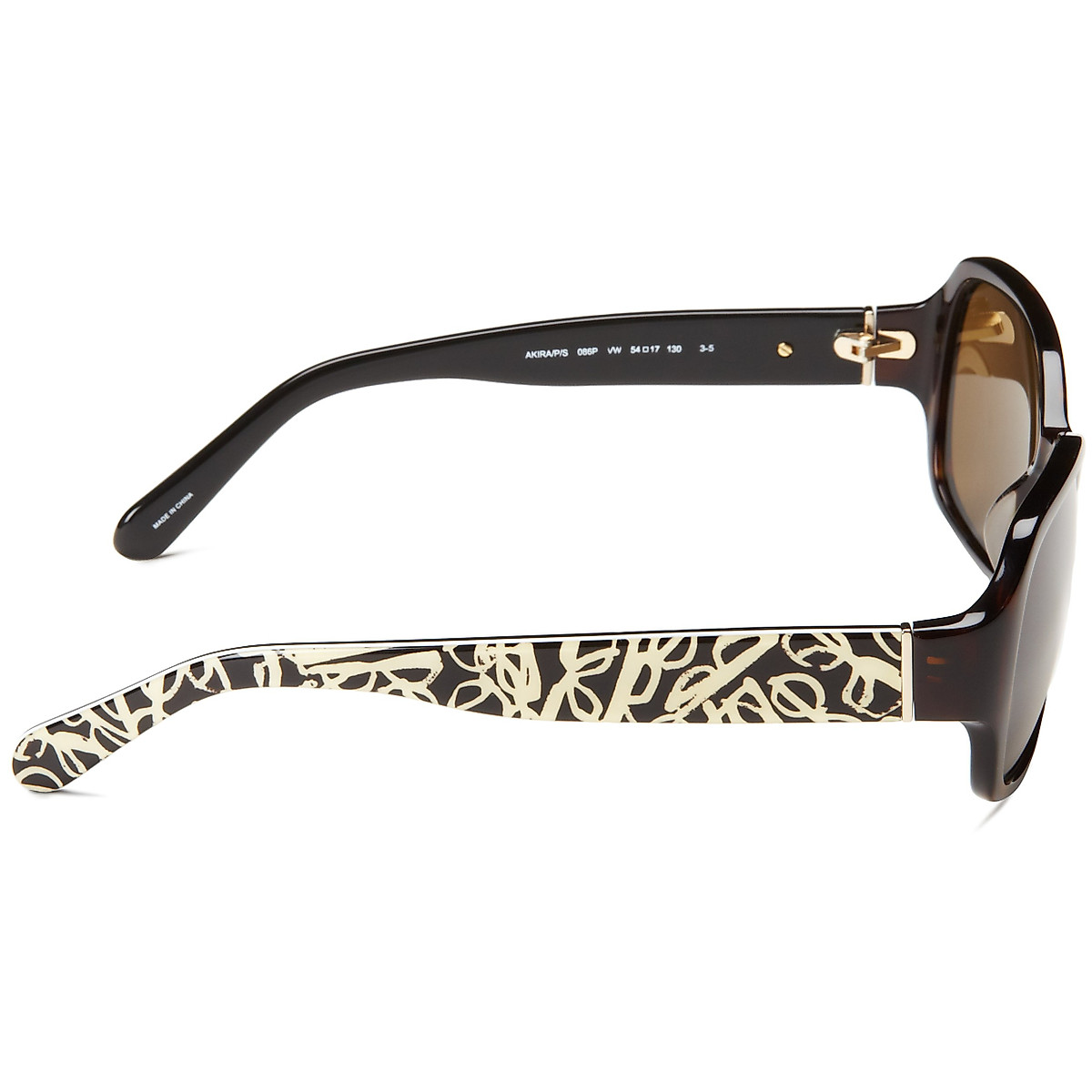 Kate Spade New York Women's Akira Rectangular Sunglasses, Tortoise Polarized, 54 mm