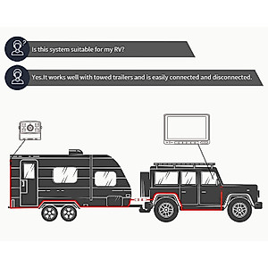 Fookoo Ⅱ HD Wired Backup Camera System Kit,10 inch Dual Split Screen Monitor with Recording IP69 Waterproof Front View Rear View Cameras Parking Lines for Truck/Semi-Trailer/Box Truck/RV(DY102)