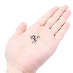 Dyknasz 12PCS 14G Grade 23 Titanium Dermal Anchor Tops Internally Threaded Clear Gem for Women Men