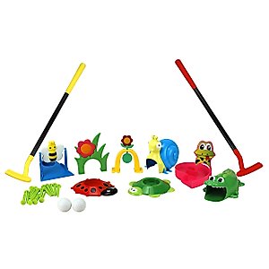Party Hurray Children Golf Set, w/Golf Clubs, Practice Holes, Floral/Animal Obstacles, Golf Balls
