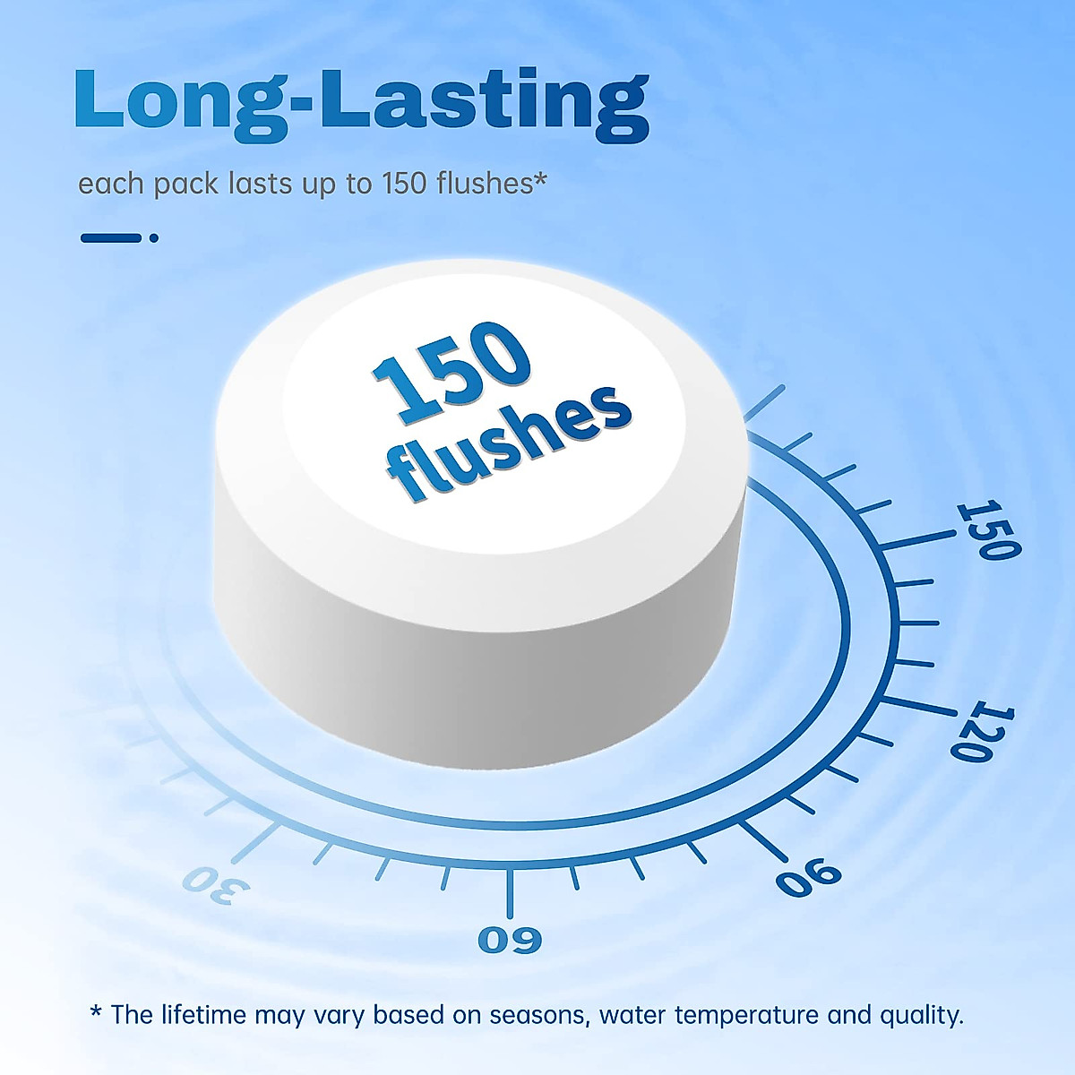 Vacplus Toilet Bowl Cleaner Tablets 30 PACK, Automatic Toilet Bowl Cleaners with Bleach for Deodorizing and Descaling, Bathroom Cleaner Against Tough Stains