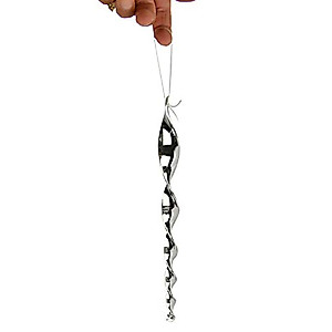 Home-X Bird Repellent Reflective Scare Rods-Ornaments, Outdoor Hawk and Duck Deterrent, Ornamental Spiral Deterrent Control Device-11 (6-Pack)