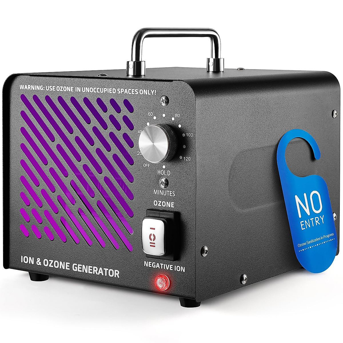 Tiiroy 0zone Negat𝗂ve Iᴑns Generator for Home - 30,000mg/h (Black)