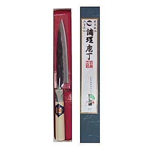 土佐刃物流通センター Tosa Cutlery Knife, Black Knife, Willow Blade Knife, White Steel, No. 1, 5.9 inches (150 mm)