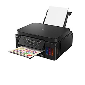 Canon PIXMA G6020 All-in-One Supertank Wireless (Megatank) Printer, Copier and Scan with Mobile Printing, Black, Works with Alexa
