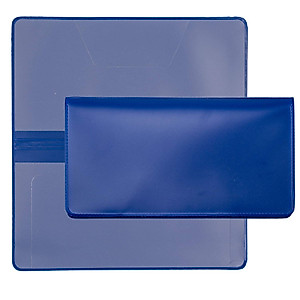 Royal Blue Vinyl Checkbook Cover, Top Tear Personal Vinyl Checkbook Cover