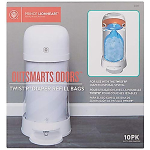 Prince Lionheart TWIST’R Diaper Disposal Refill Bags, 10 Pack