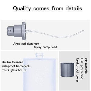 2 Pack 100ml/3.38 Oz Empty Frosted Glass Spray Bottle Perfume Atomizer, Refillable Fine Mist Spray Empty Perfume Bottles with 4 kinds of perfume dispenser (2 Pack 100ml/3.38 Oz Frosted Bottles)