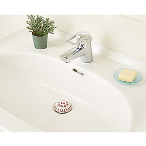 Oak 244493 Seto Drain Cover, Country Red, Approx. W 2.8 x D 2.8 x H 0.9 inches (7 x 7 x 2