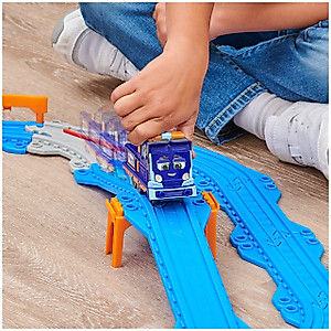 Mighty Express, 32-Piece Train Track Pack with Exclusive Mechanic Milo Toy Train, Kids Toys for Ages 3 and up
