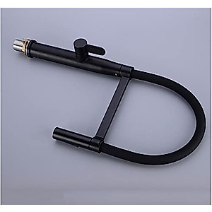 OMOONS Kitchen Taps Single Handle Pull Out Kitchen Fauce,T Chrome Sink Mixer Tap, 360 Degree Rotation Kitchen Mixer Taps, Brushed Kitchen Tap Kitchen Faucet/Orb