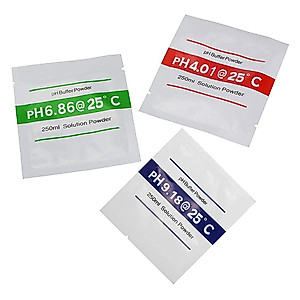 12 Pack pH Meter Buffer Solution Powder 6.86/4.01/9.18 for Precise pH Meter, pH Calibration Solution Powder Packets
