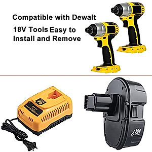 CEENR 2Pack 4.6Ah DC9096 Battery for DeWalt 18V Ni-Mh XRP Battery DC9099 DC9098 DW9096 DW9099 DE9096 DE9098 Compatible with DeWalt 18-Volt Tools Batteries