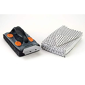 Q-Swiper BBQ Grill Cleaner Gift Bundle Set - 1 Q-Swiper Grill Brush, 65 Q-Swiper Grill Cleaning Wipes and 2 Q-Swiper Reusable Grill Cloths. Safe Way to Clean BBQ Grill Grates and Grill Exterior.