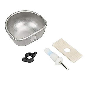 10PCS Stainless Steel Rabbit Water Dispenser Rabbit Water Feeder with Bowl Automatic Rabbit Drinker Removable Hanging Pet Cage Water Bowls Rabbit Drinking Equipment