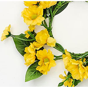 Worth Imports 10" Yellow Daisy, Set of 2 Candle Ring, Multicolor