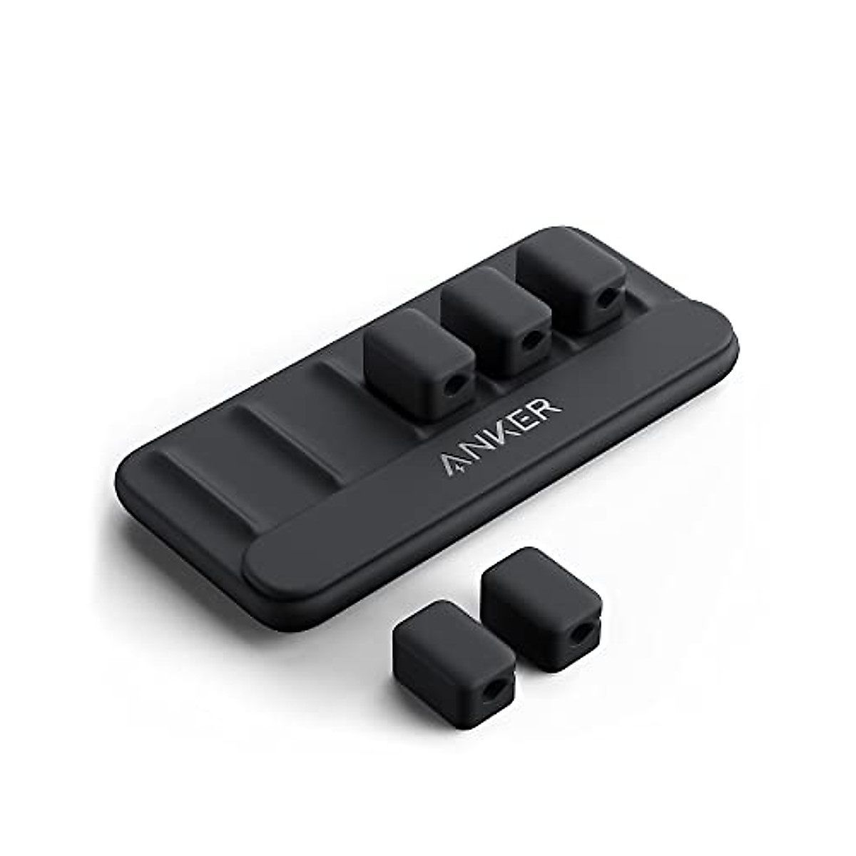 Anker Cable Management, Magnetic Cable Holder, Desktop Multipurpose Cord Keeper, 5 Clips for Lightning Cables, USB C Cables, Micro Cables, Other Wires, Sticks to Wood, Marble, Metal, Glass (Black)