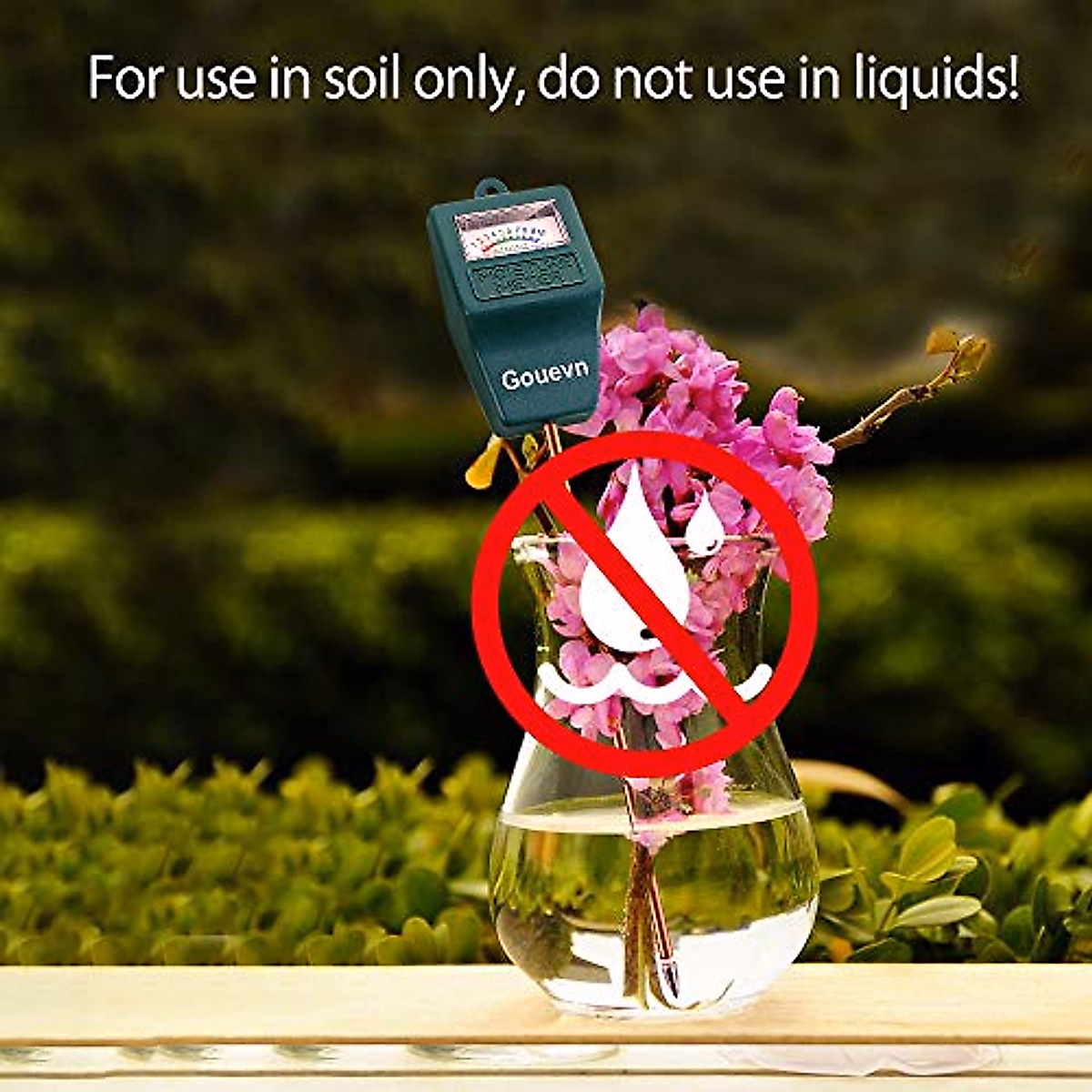 Gouevn Soil Moisture Meter, Plant Moisture Meter Indoor & Outdoor, Hygrometer Moisture Sensor Soil Test Kit Plant Water Meter for Garden, Farm, Lawn (No Battery Needed)