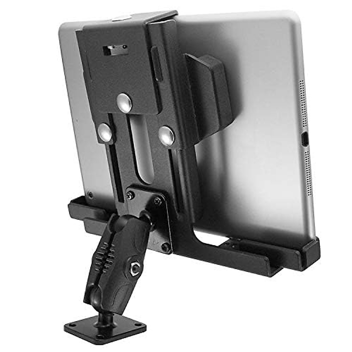 iBolt TabDock LockPro 25mm (1 inch) Bizmount- Heavy Duty Industrial Metal Locking Drill Base Mount for All 7" - 10" Tablets- for Commercial Use Trucks/Vehicles : Great for Telematics and Fleets