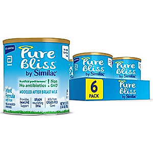 Pure Bliss by Similac Infant Formula, Gentle, Easy to Digest, Non-GMO, Powder, 24.7-oz Can, Pack of 6