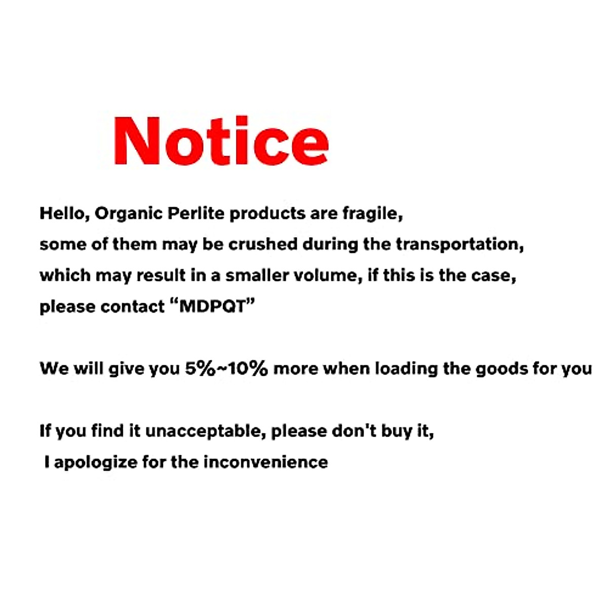 10 QT Professional Grade Horticultural Organic Perlite (10 QT, Perlite)