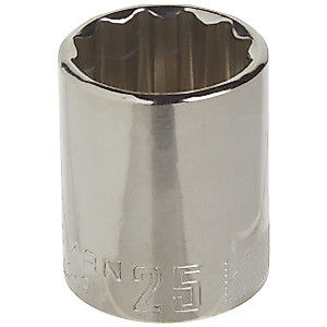 CRAFTSMAN Shallow Socket, Metric, 1/2-Inch Drive, 25mm, 12-Point (CMMT44269)