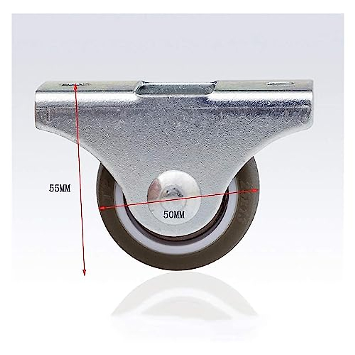 Castor Wheels Moving Caster Wheels Caster Rubber Wheel, for Transport Furniture Fixed Castor Wheels 25mm,Rubber Fixing Castors 50mm,Set of 4 (Size : 2inch)