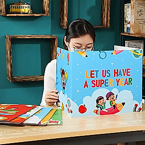 Zhehao 12 Pack Privacy Boards for Student Classroom Desk Dividers Privacy Folders for Student Desks Partition Panel for Teacher Student School Office Home Supplies, 6 Styles