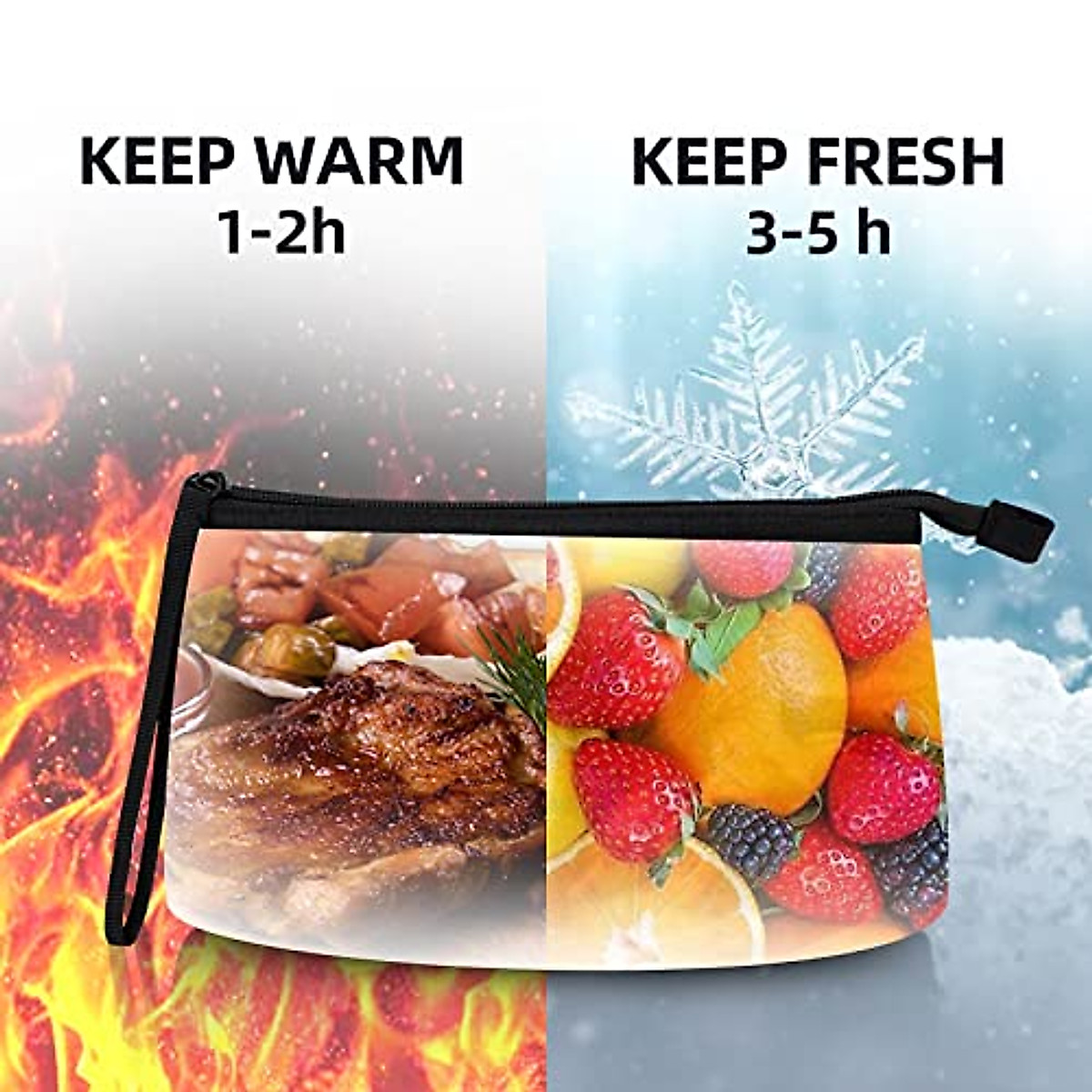 UCOLA Small Insulated Bag Freezable Snack Bag Small Cooler Bag Snack Bag Small Insulated Bag Sandwich Bag Frozen Lunch Bag, Freezable Snack Bag for Work Trips, Mini Lunch Bag Suitable for Yogurt.