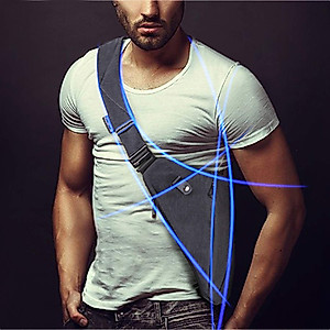 NIID FINO Sling Bag Multipurpose Slim Backpack waterproof and Anti-Theft Travel Chest Bag for Men Women(Right Hand)