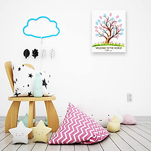 Baby Gender Reveal Fingerprint Tree, Gender Reveal Party, Baby Shower Guest Book Party Ideas, Guess the Gender, Baby Shower Guest Book with Ink Pad