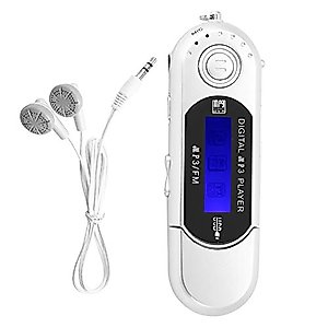 Portable MP3 Player with Earphone Support FM Radio Voice Recorder TF Card, Music Player with LCD Screen USB 2.0 High Speed Transfer Multifunction MP3 Player for Walking Sier