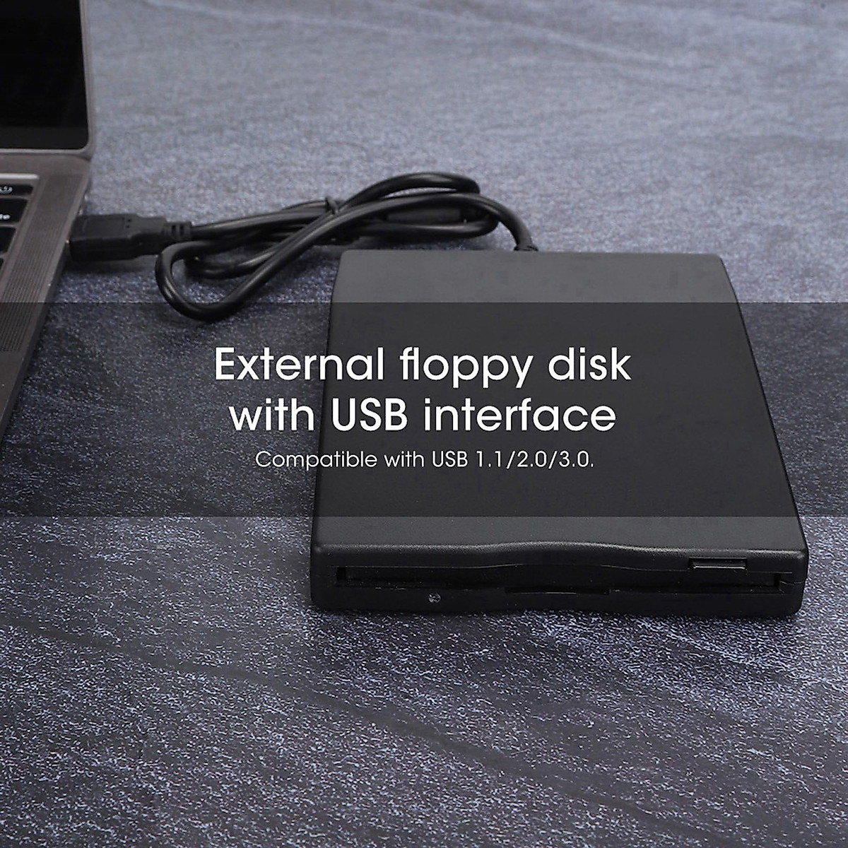 Portable Ultra-Slim External Floppy Disk 3.5-Inch USB Floppy Drive Card Reader Computer Accessory External Removable