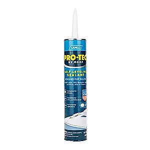 Camco Self-Leveling RV Roof Sealant | Creates a Strong Seal Along Your RV's Roof Edges, Vent Pipes & Air Vents | Easy to Apply | for Horizontal Applications (41464), White