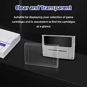 Mcbazel LOT 10 Clear Case Sleeve Protector for Super Nintendo SNES Games Cartridge (Set of 10)