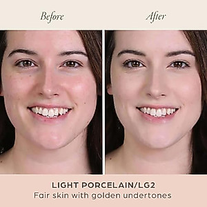 PUR Beauty 4-in-1 Pressed Mineral Makeup Powder Foundation with SPF 15 - Concealer & Finishing Compact Pressed Powder for Face - Buildable Medium to Full Coverage Foundation Powder (Light Porcelain)