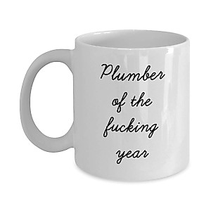 Best Plumber Mug Funny Appreciation Mug for Coworkers Gag Swearing Mug for Adults Novelty Tea Cup
